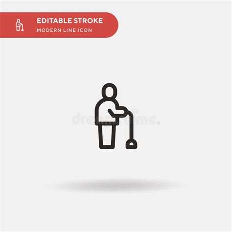 Elder Simple Vector Icon Illustration Symbol Design Template For Web