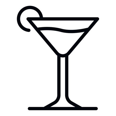 Cocktail Glass Icon Outline Style 15307188 Vector Art At Vecteezy