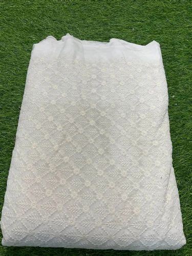 Georgette Floral Embroidery Sherwani Fabrics At Meter In Surat ID