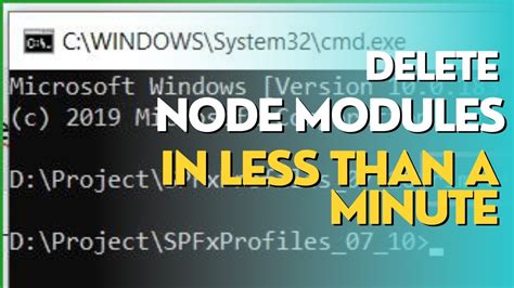 How To Delete Node Modules Quickly Youtube