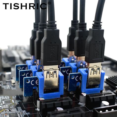 Tishric Gpu Pci E 라이저 리테이너 수직 마운트 로커 카드 광업 용 1x 16x Pcie 케이블 익스텐더 Eth