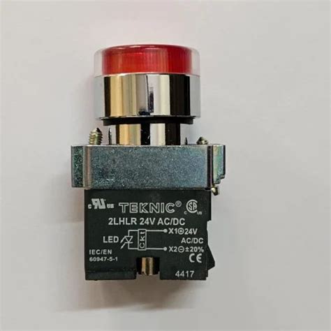 Stainless Steel TEKNIC 2ALRF4L 24 V AC DC RED LED ILLUMINATED PUSH BUTTON At 228 Piece In Pune