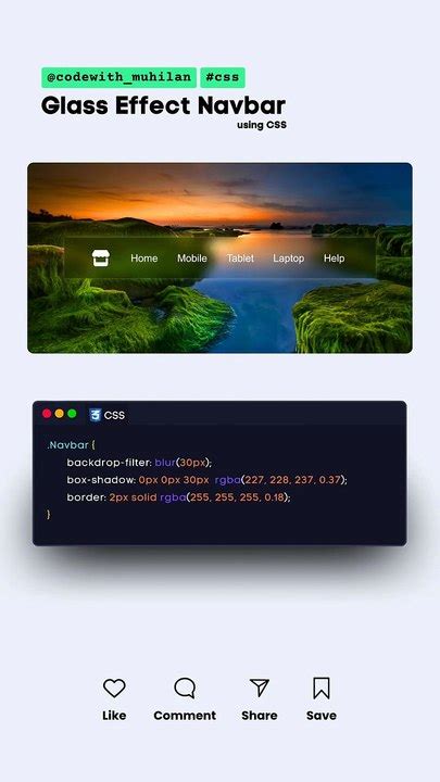 Glass Effect Navbar Html Css Coding Tutorialhtml Tutorialcss Navbar Video Dailymotion