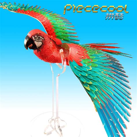 Piececool 3d Diy металлическая головоломка Jingang попугай модель