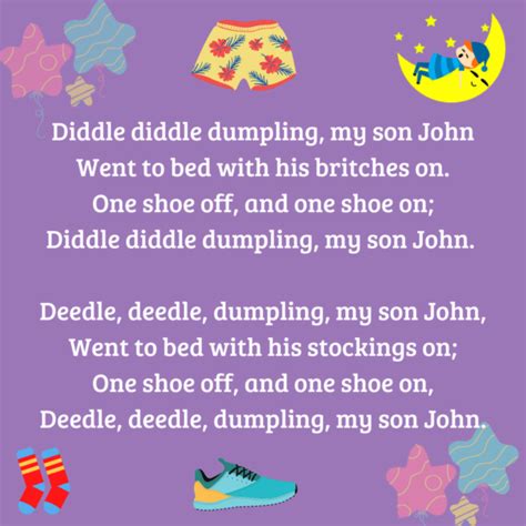 Diddle Diddle Dumpling Printable Lyrics Origins And Video