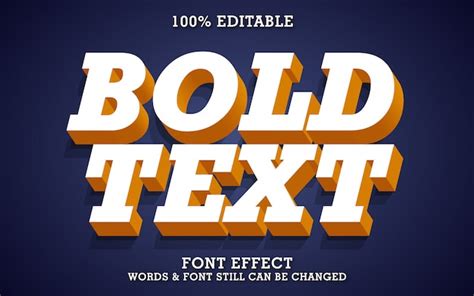 premium vector strong bold 3d text effect