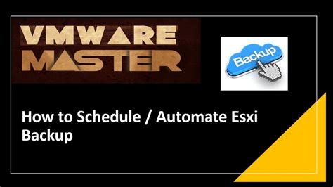 Vmware Tutorial How To Backup Esxi Esxi Backup Youtube