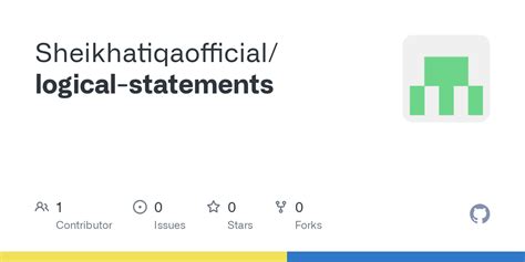 Github Sheikhatiqaofficiallogical Statements