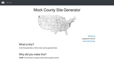 Mock County Generator Codesandbox