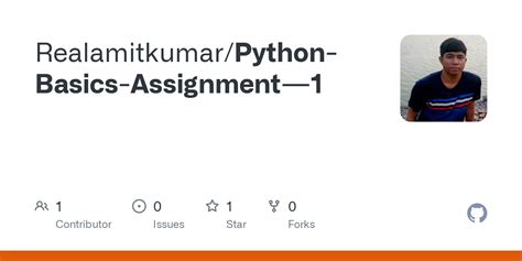 Github Realamitkumarpython Basics Assignment 1