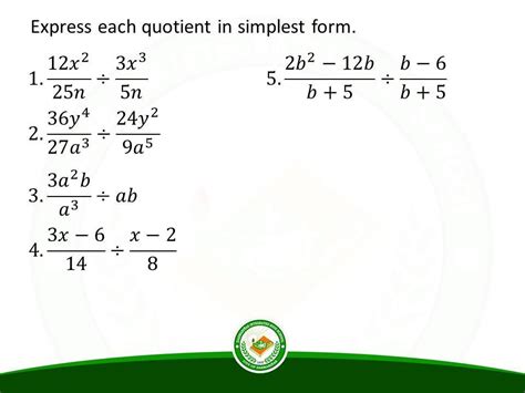 express the product in simplest form express the following in simplest