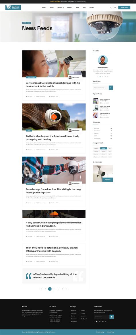 Sectox Cctv And Security Psd Template Themepure