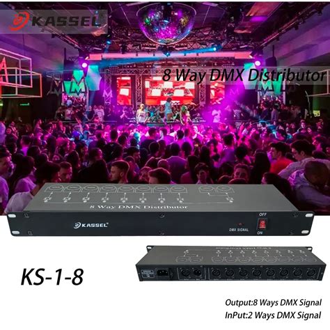 8ch Dmx Splitter Distributor Dmx512 Signal Amplifier Signal Repeater