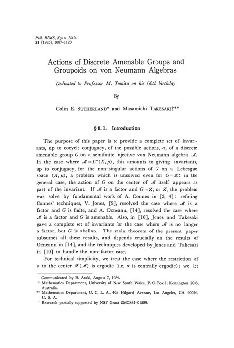 Pdf Actions Of Discrete Amenable Groups And Groupoids On Von Neumann Algebras
