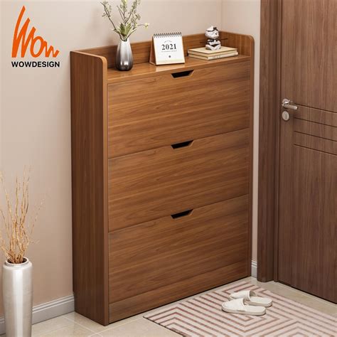 Rak Kasut Bertutup Shoe Cabinet Wooden Shoes Rack Almari Kasut Bertutup Kabinet Kasut Rak Kasut