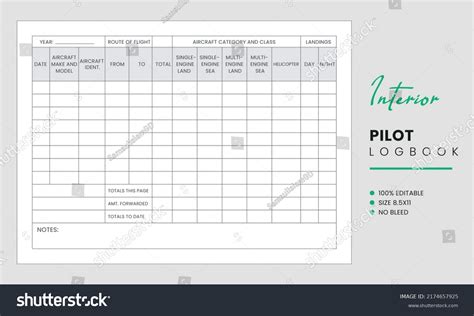 10 Pilot Logbook Stock Vectors And Vector Art Shutterstock