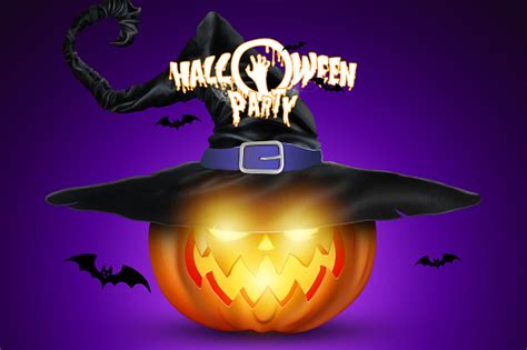 창조적 인 할로윈 배경 할로윈 파티 레터링과 호박 이미지 무서운 잭 웹 사이트에 대한 그림입니다 복사 공간 3d 일러스트레이션 3d 렌더 10월에 대한 스톡 사진 및 기타