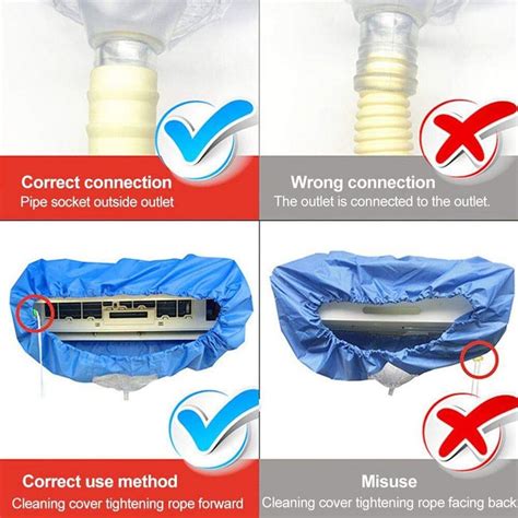 Badu Bg Стайна монтирана на стена чанта за почистване на климатик Разделен климатик Капак за