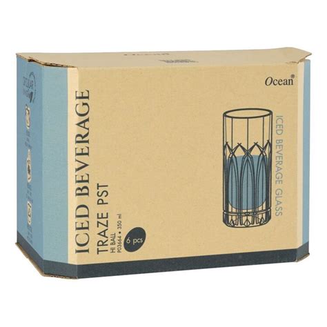 Ocean Traze Pst Highball Glasses 6 Pack Clear