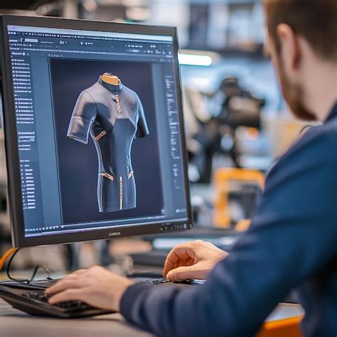 A Closeup Of A Designer Using Cad Computeraided Design Software To