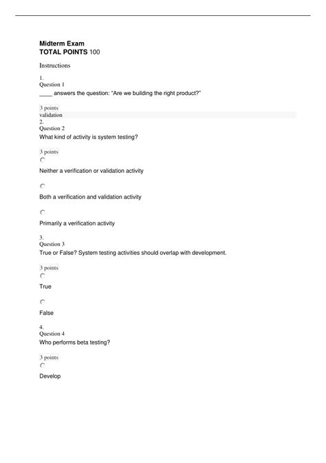 Cse 565 Software Verification Validation And Testing Midterm Exam