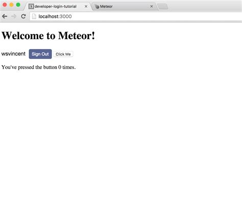 Meteor Developer Login Accounts Will Vincent