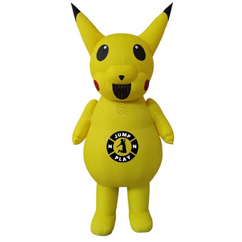 Pikachu Cartoon Character Inflatable Walking Jump N Play