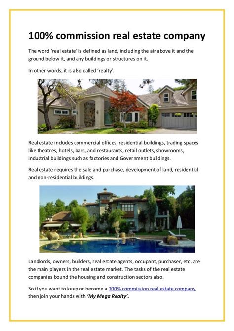 100 Commission Real Estate Company