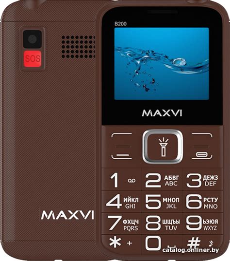 Maxvi B200 (коричневый) кнопочный телефон купить в Минске