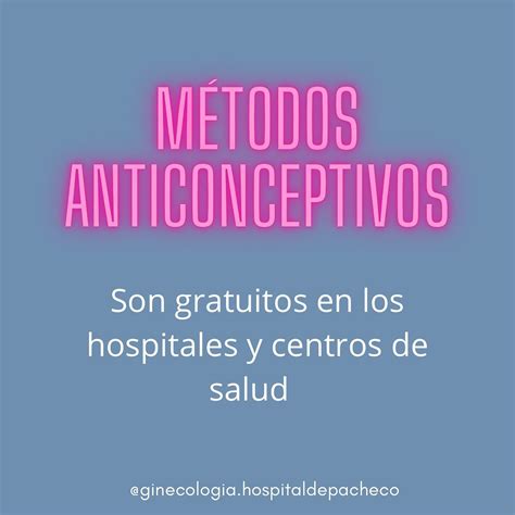 Los Métodos Anticonceptivos Son Un Elemento Clave Para El Ejercicio