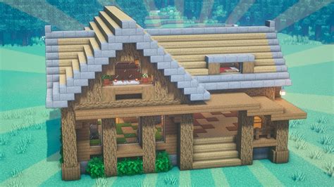 Minecraft How To Build A Wooden House Tutorial Youtube