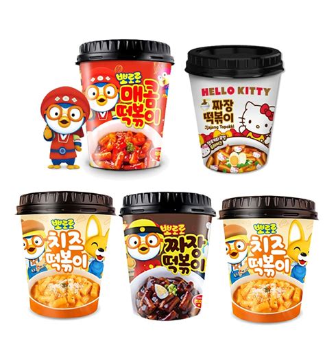 뽀로로 시크릿쥬쥬 키티 매콤 치즈 짜짱 컵 떡볶이 티몬
