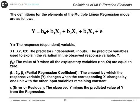 Ppt Improve Phase Advanced Process Modeling Multiple Linear Regression Mlr Powerpoint
