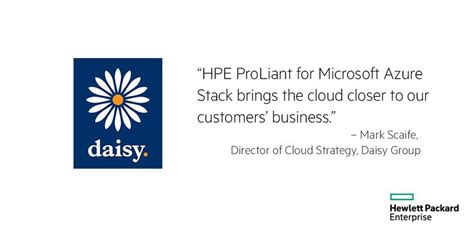 Hpe Proliant For Microsoft Azure Stack Helps Daisy Group Hybrid Cloud