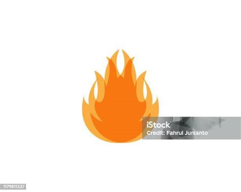 火焰圖示徽標範本向量圖形及更多可燃性圖片 可燃性 大火 影像 Istock