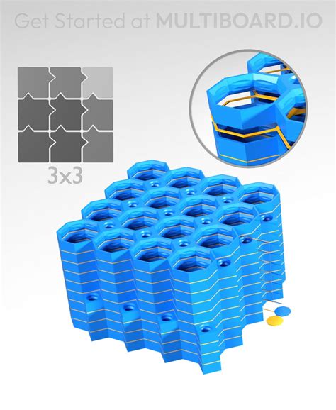 4x4 Tiles 3x3 Board Multi Material Stack 3d Model By Multiboard On Thangs