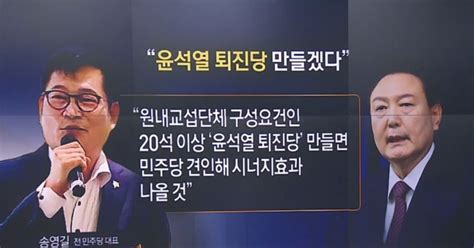 신당 창당 포부송영길 “‘尹 퇴진당 만들 것”
