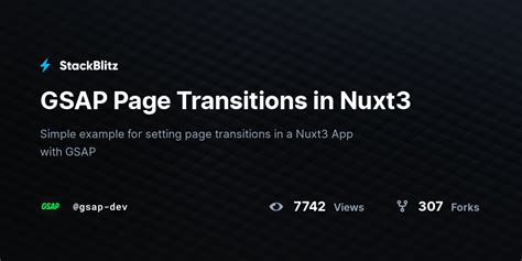 Gsap Page Transitions In Nuxt3 Stackblitz