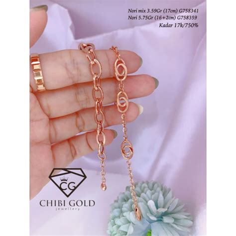 Jual CHIBI GOLD Gelang Tangan Emas Kadar K G Chibi Gold Shopee Indonesia