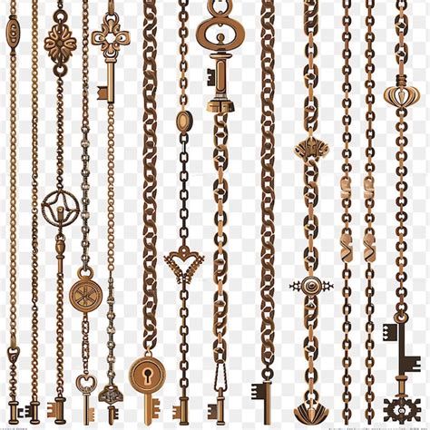 Premium Psd A Collection Of Keys And Key Chains With A White Background