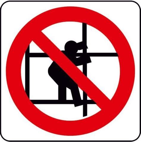 Cartello Divieto Vietato Arrampicarsi Sugli Scaffali Sicurezza Shop
