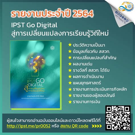 สสวท เผยแพร่รายงานประจำปี 2564 ฉบับออนไลน์ สถาบันส่งเสริมการสอน