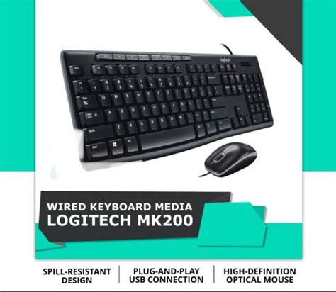 Keyboard Logitech Mk200