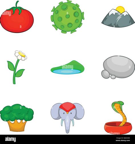 Wild Prey Icons Set Cartoon Style Stock Vector Image And Art Alamy