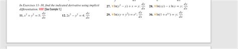 Solved In Exercises 11 30 Find The Indicated Derivative Chegg