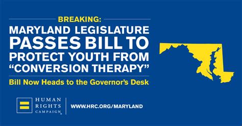 Maryland State Legislature Sends Bill To Protect Lgbtq Youth From