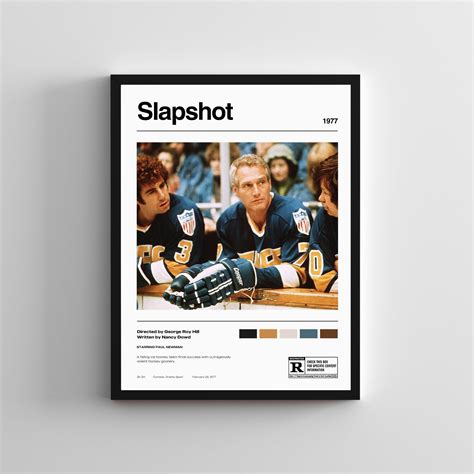 Slapshot Movie Poster Digital Download Iconic Hockey Art