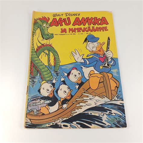 Sarjakuva Aku Ankka Ja Merikäärme Nro 3 B 1956 Vigea