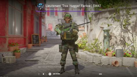 Cs2 Lieutenant Tree Hugger Farlow Swat Counter Strike 2 Agent Skin Showcase And Inspect