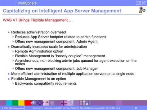 Websphere Application Server V PPT Web Development Internet